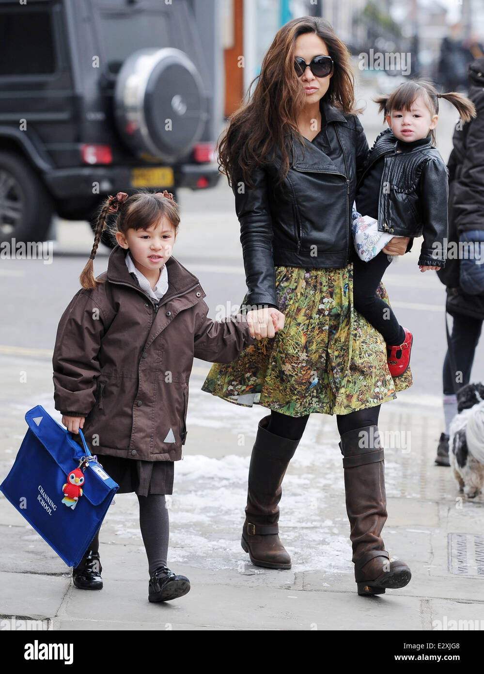 Myleene Klass takes her daughters Ava and Hero to school Featuring ...