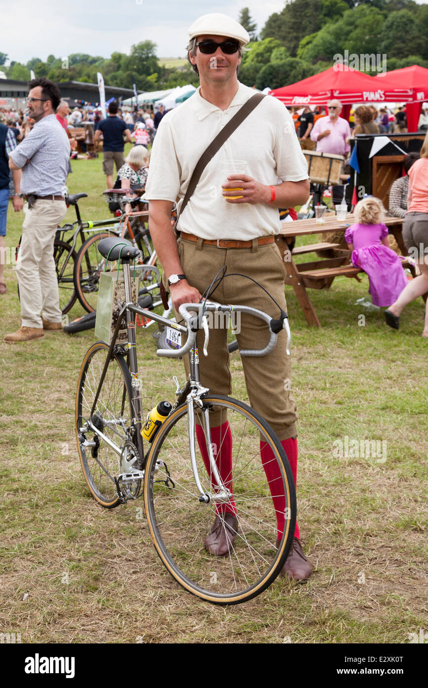 Bakewell, Derbyshire, UK. 21st June, 2014. A vintage bike event, L ...
