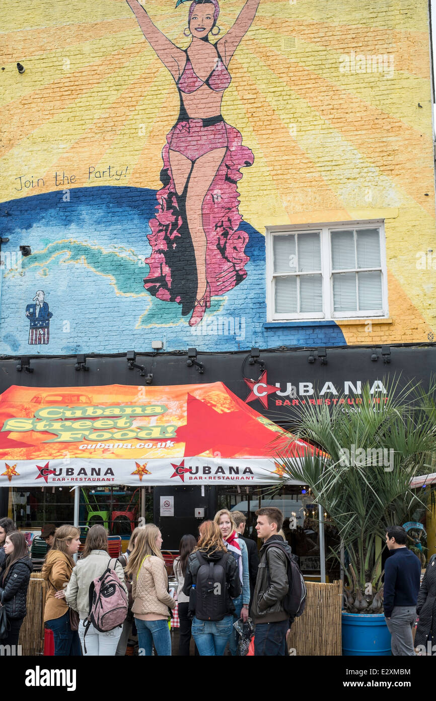 Cuban restaurant on Lower Marsh, Waterloo, London, United Kingdom Stock ...