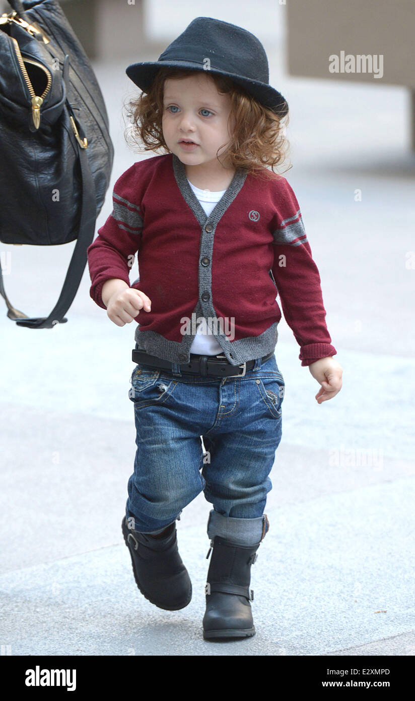 Rachel Zoe and her son, Skyler shopping at Kitson Kids Featuring ...