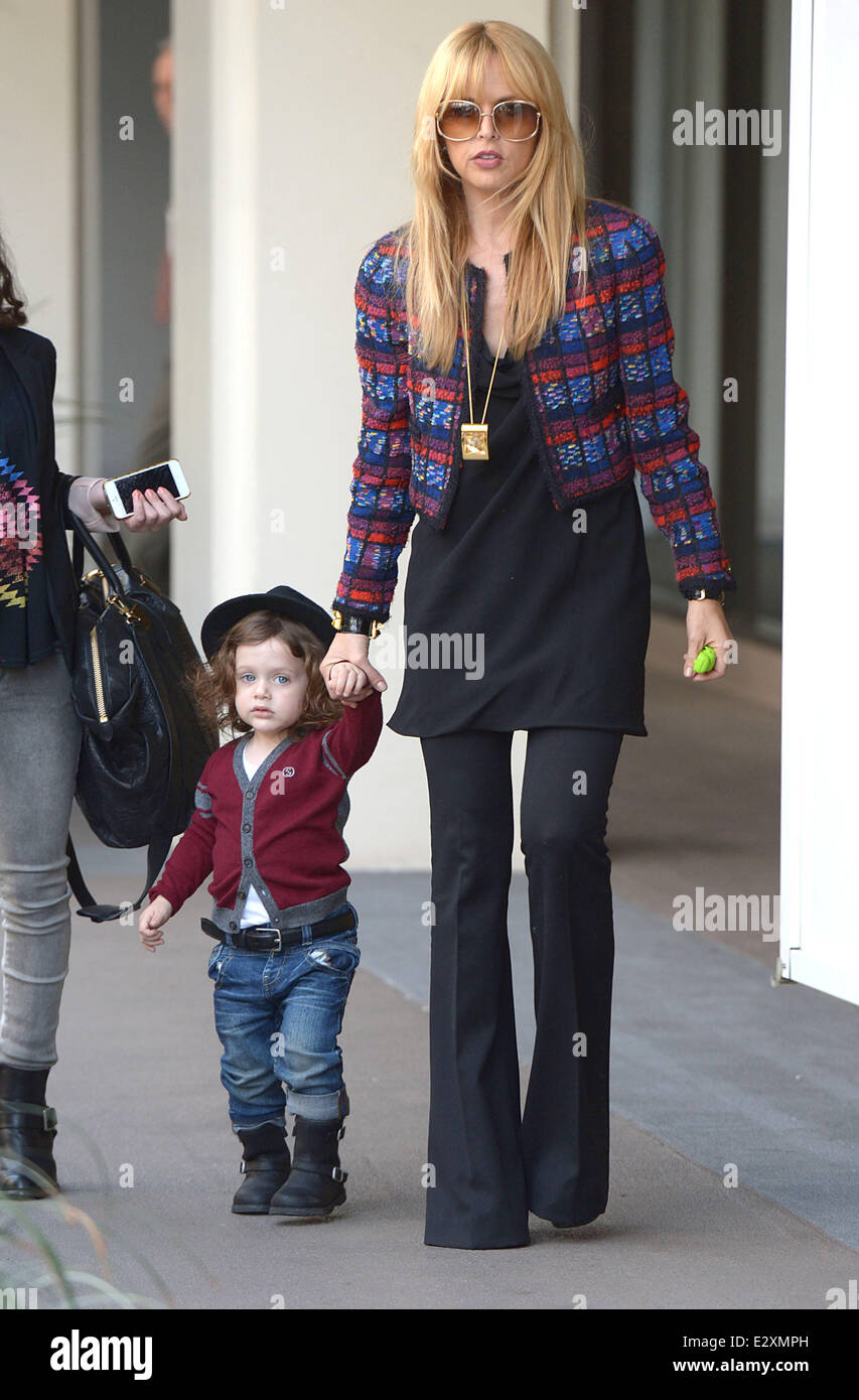 Rachel Zoe and her son, Skyler shopping at Kitson Kids Featuring ...