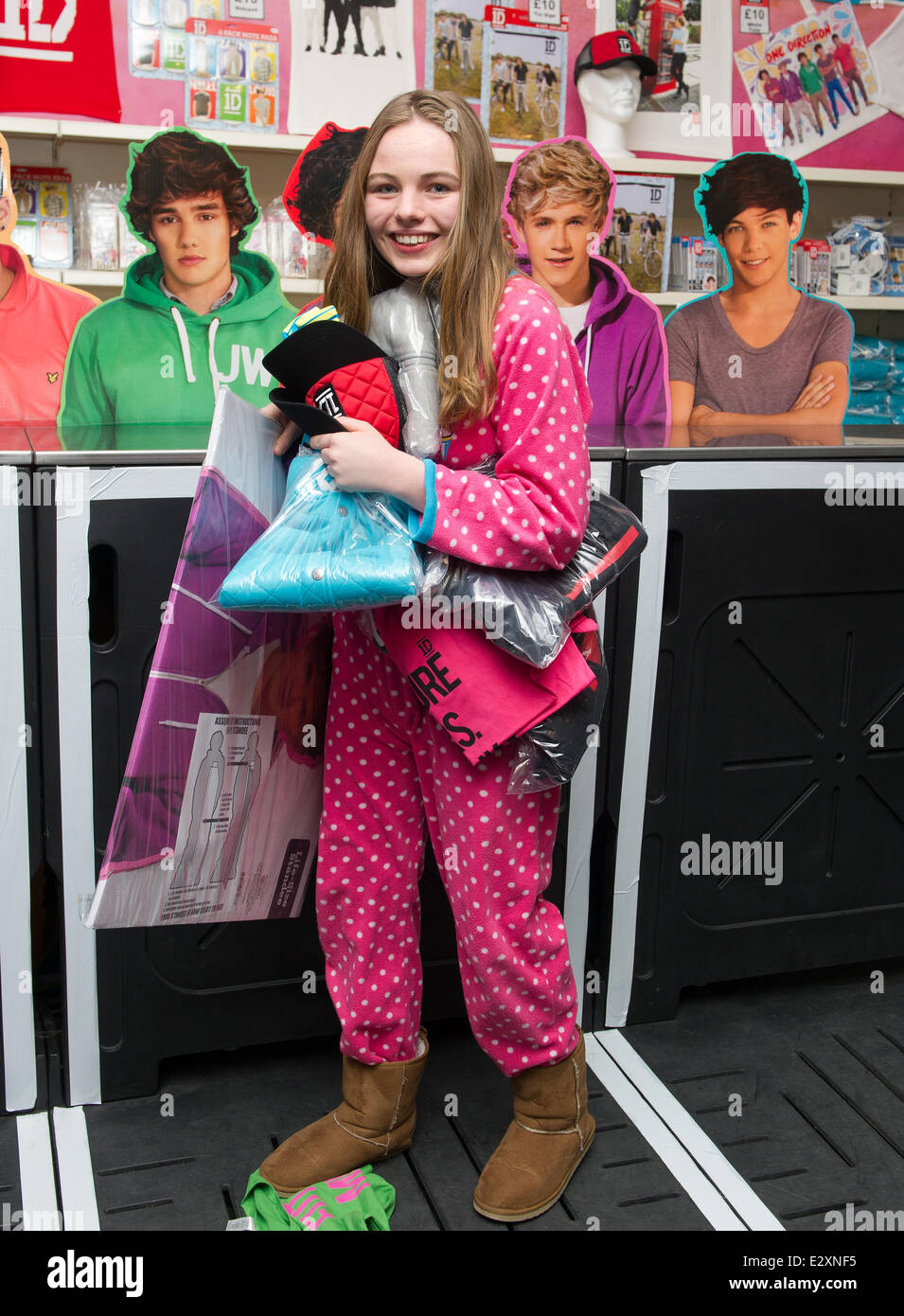 Fans of One Direction attending the opening of 1D World, a 'Pop Up ...