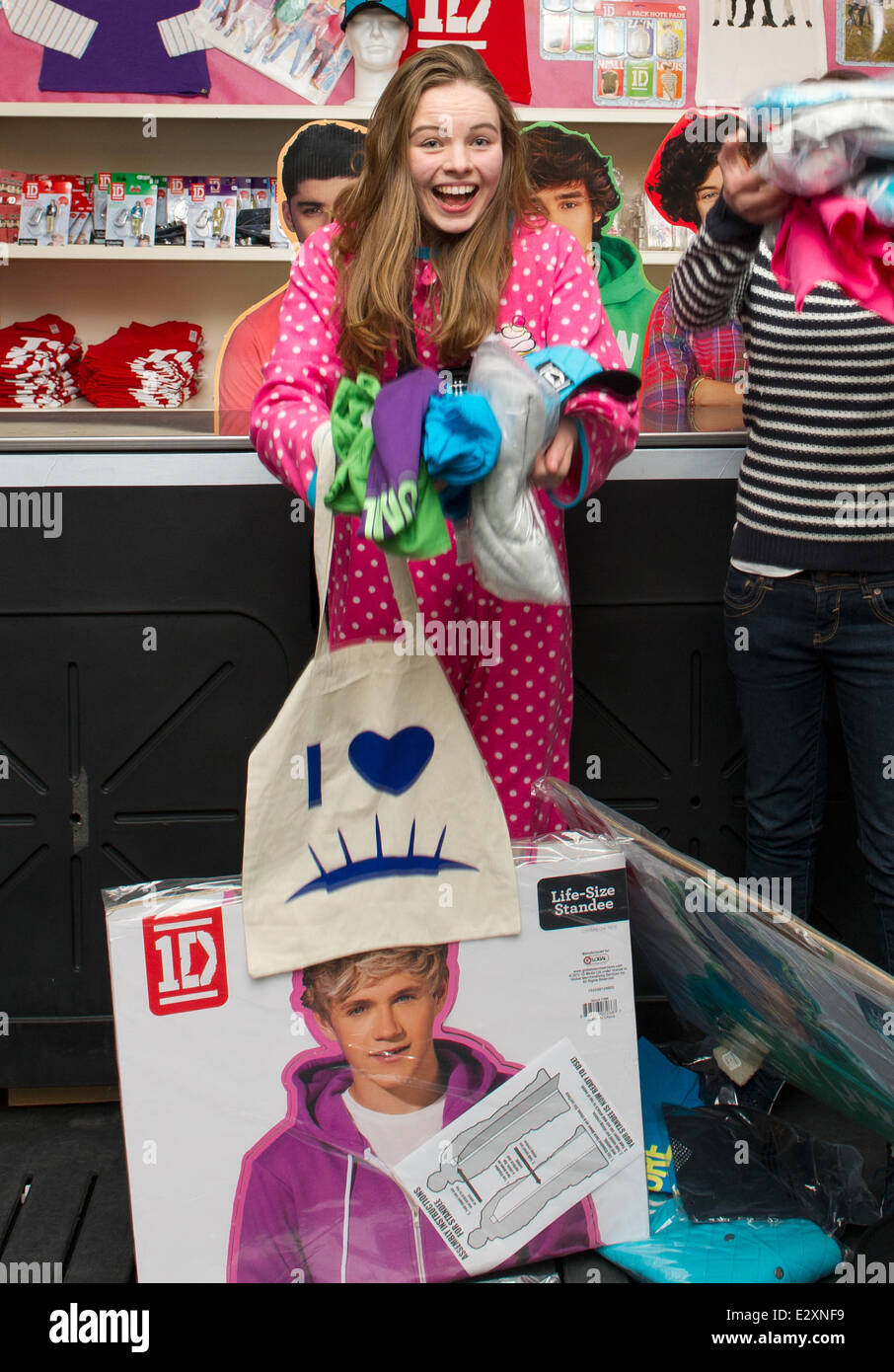Fans of One Direction attending the opening of 1D World, a 'Pop Up ...