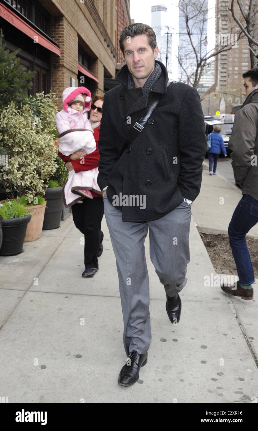 Jason Hoppy seen out and about in SoHo with his parents Robert and ...