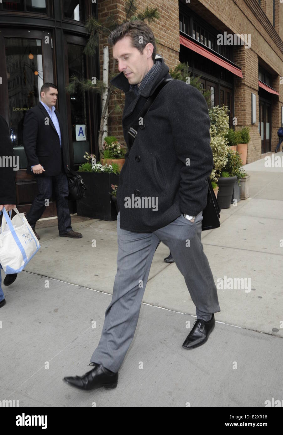 Jason Hoppy seen out and about in SoHo with his parents Robert and ...