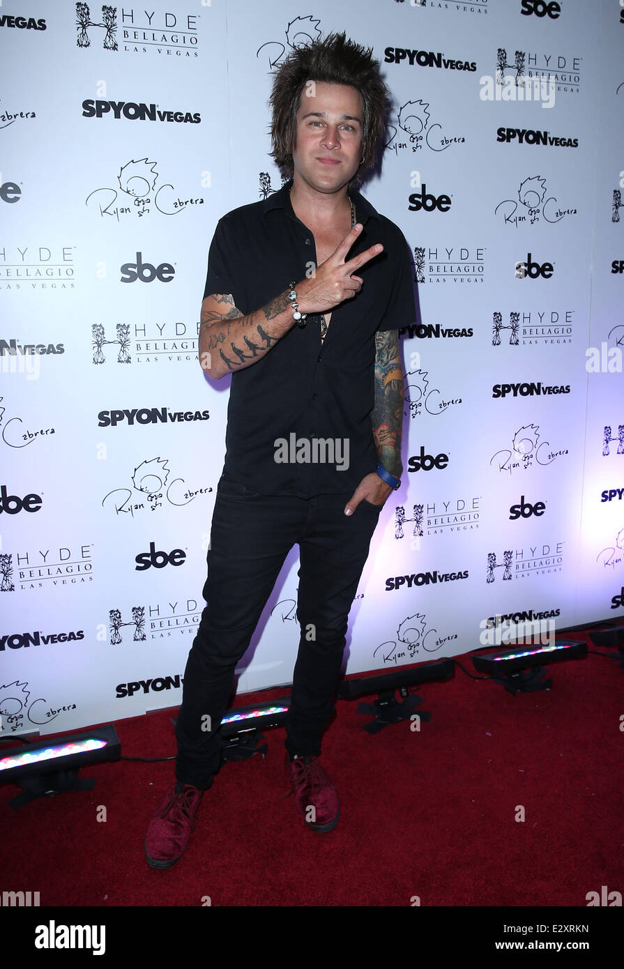 Ryan Cabrera arrives at Hyde Bellagio Las Vegas for a special live ...