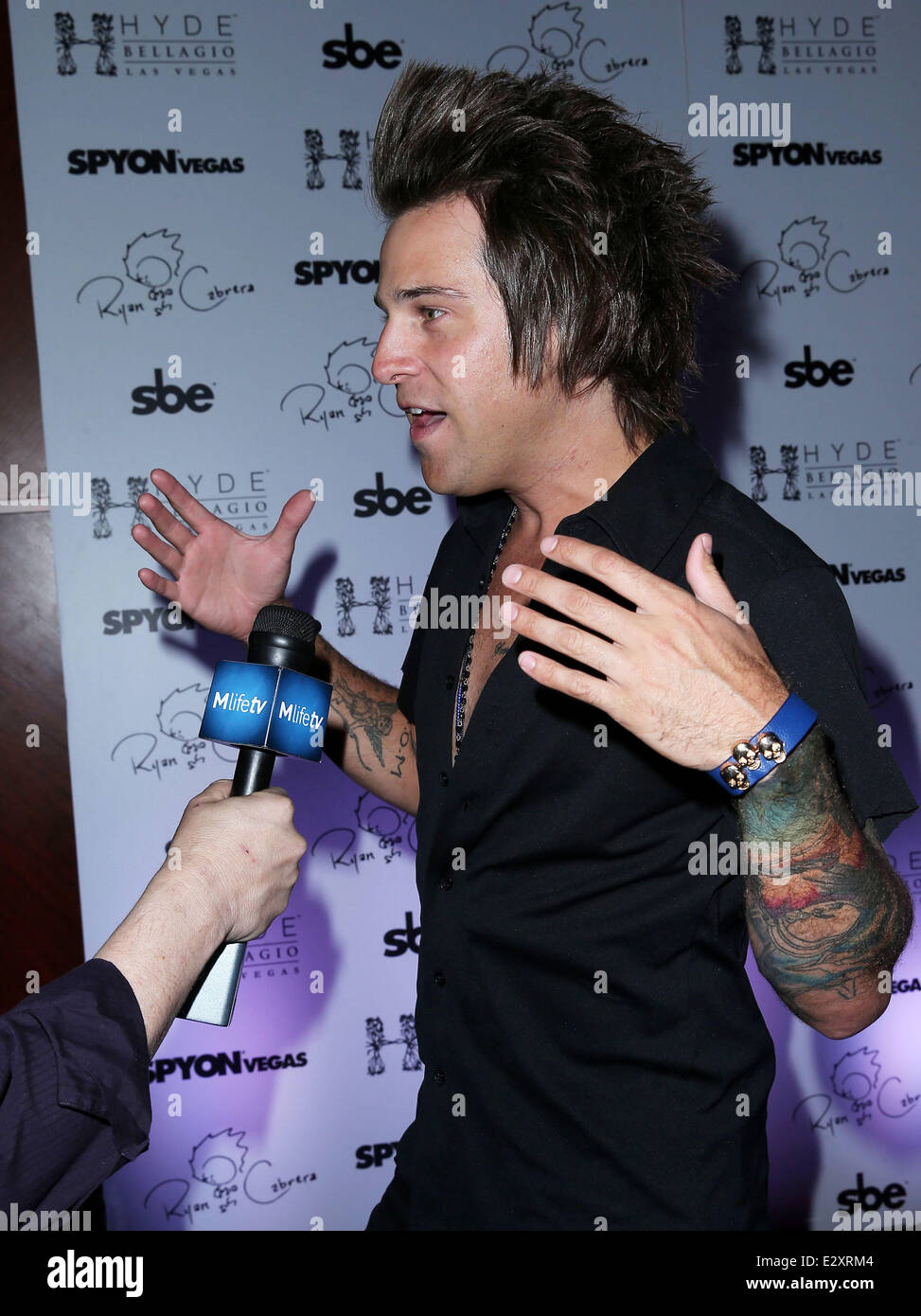 Ryan Cabrera arrives at Hyde Bellagio Las Vegas for a special live ...