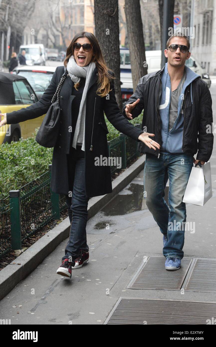 Elisabetta Canalis and new boyfriend Marcus Kowal seen shopping in ...
