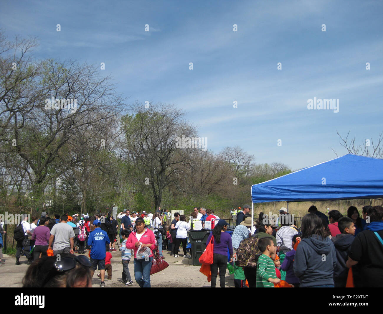 On May 10, 2014, a community tree planting event took place in Chicago ...