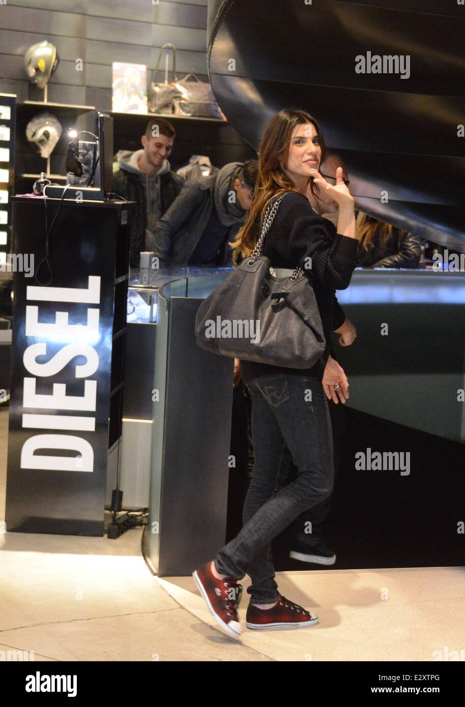 Elisabetta Canalis and new boyfriend Marcus Kowal seen shopping in ...