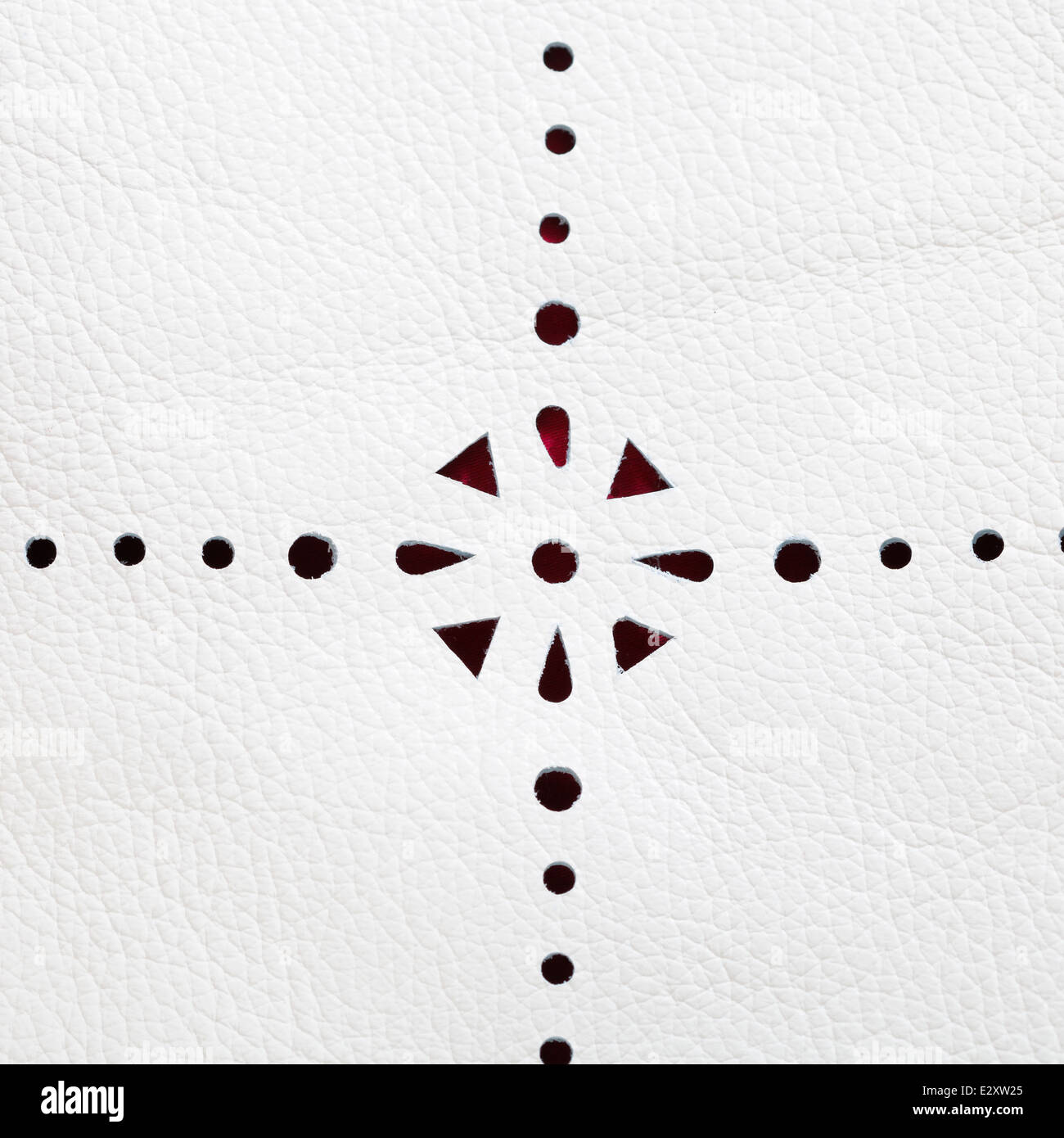 Perforated white leather hi-res stock photography and images - Alamy