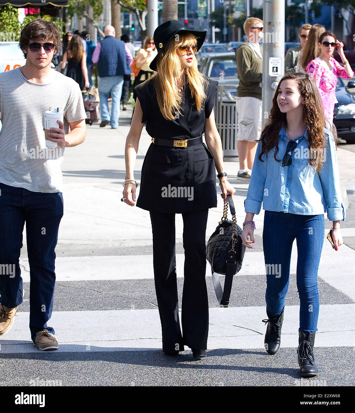 Rachel Zoe, dressed in all black, leaves The Gap in Beverly Hills after ...