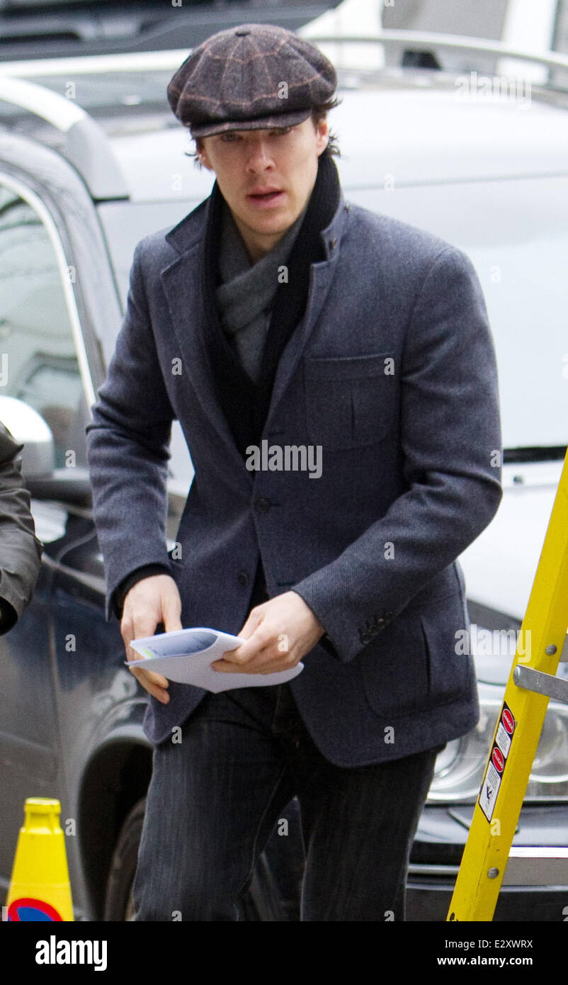 Amanda Abbington and Benedict Cumberbatch arrive on the film set of ...