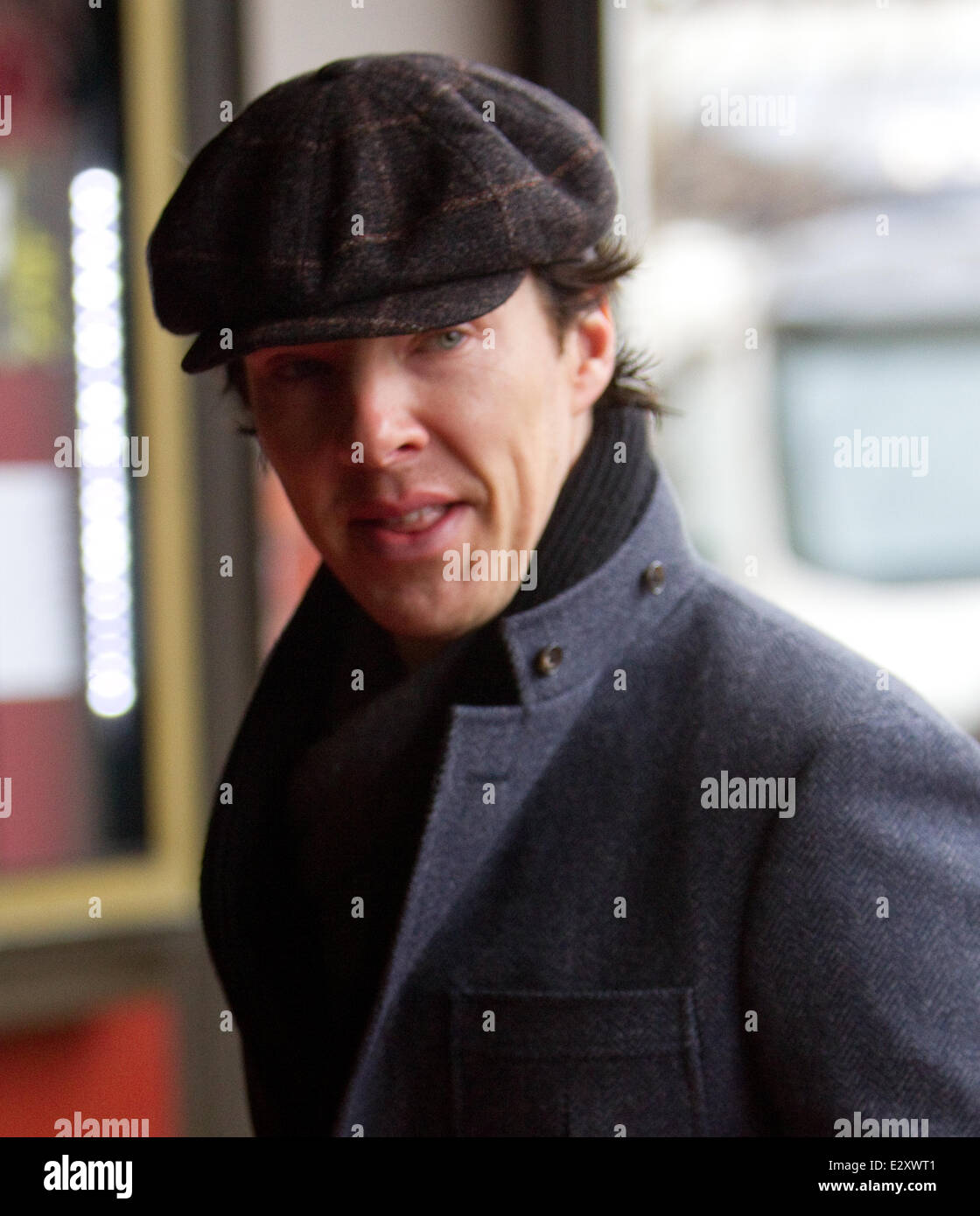 Amanda Abbington and Benedict Cumberbatch arrive on the film set of ...