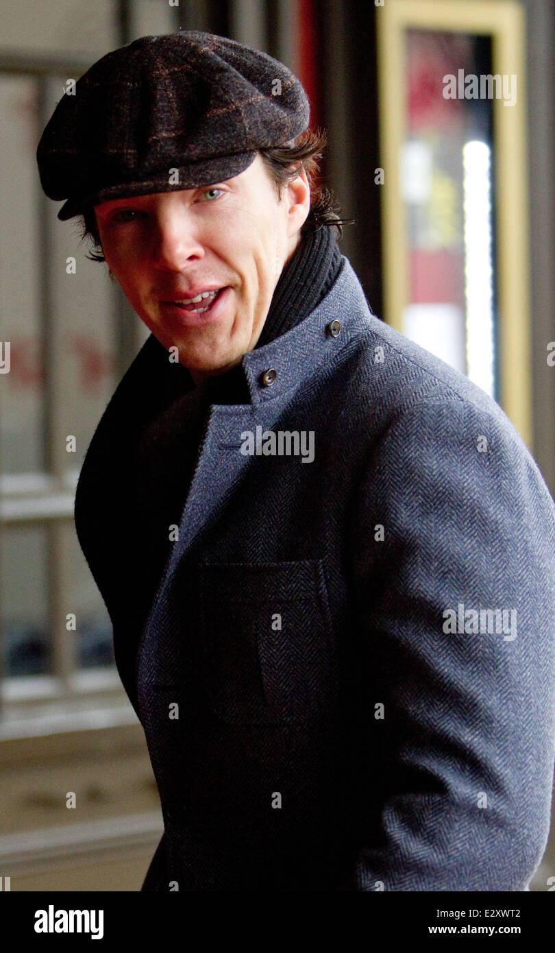 Amanda Abbington and Benedict Cumberbatch arrive on the film set of ...
