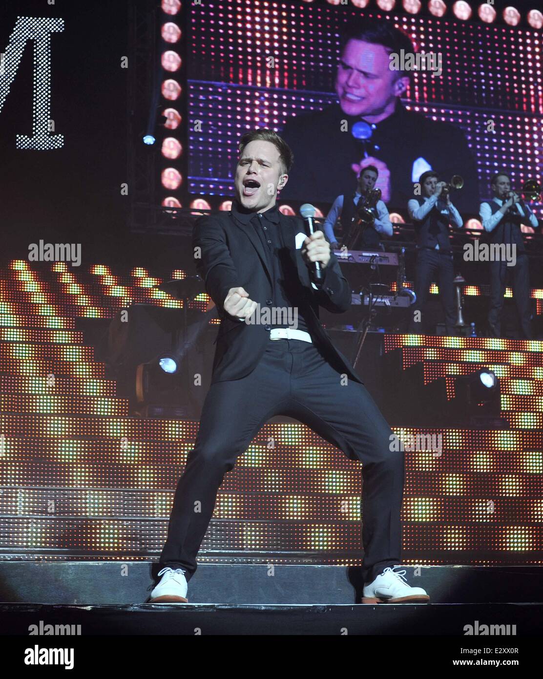 Olly Murs performs live at the O2 Arena for the first of his two sold out shows Featuring: Olly ...