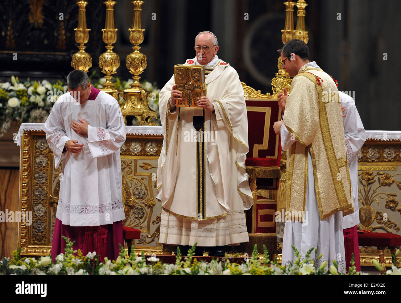 Pope Francis I celebrates the Easter vigil Featuring: Pope Francis I ...