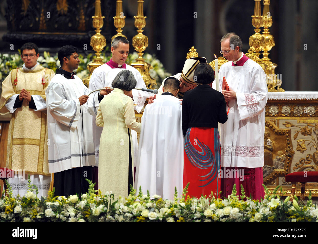 Pope Francis I celebrates the Easter vigil Featuring: Pope Francis I ...