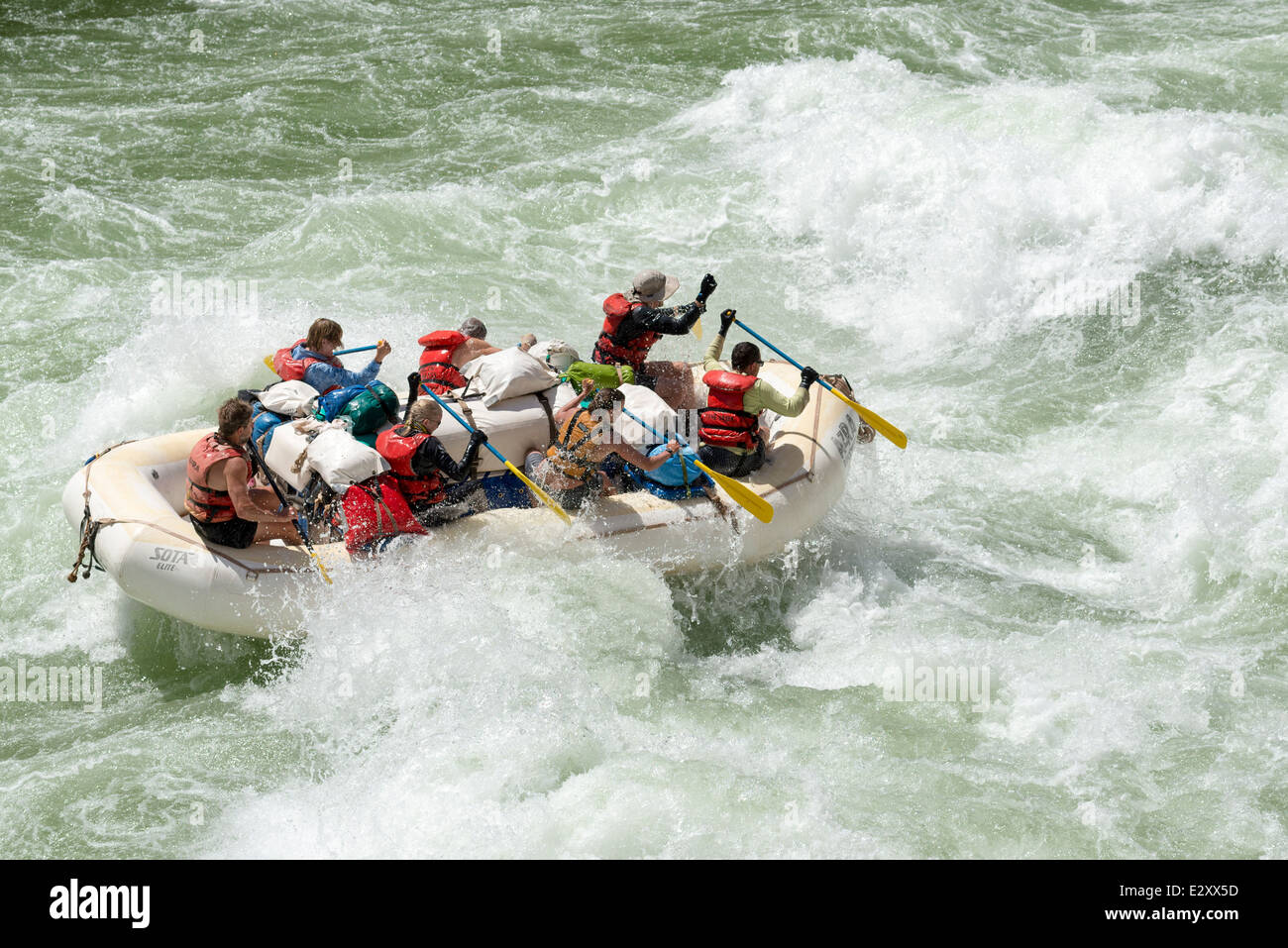 Rafting Lava Falls on the Colorado River in the Grand Canyon, Arizona ...
