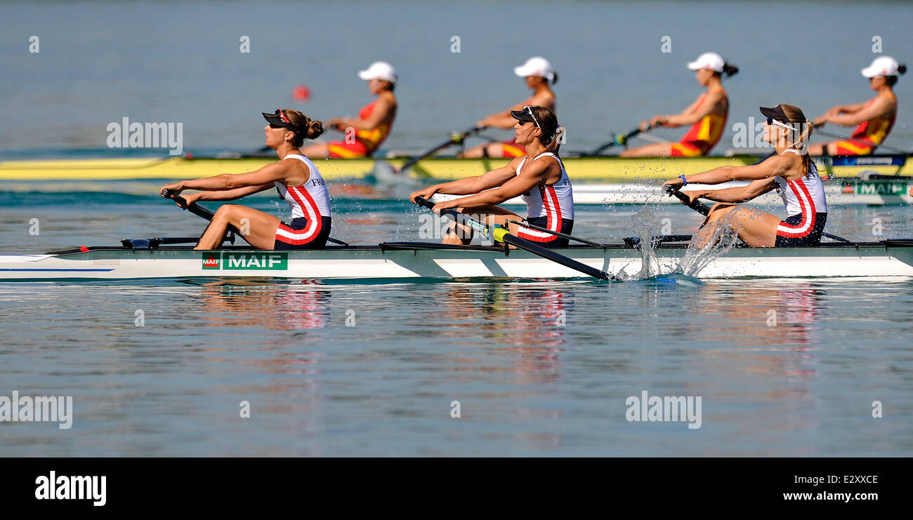 Aiguebelette, France. 21st June, 2014. FISA World Rowing Cup. The Women ...