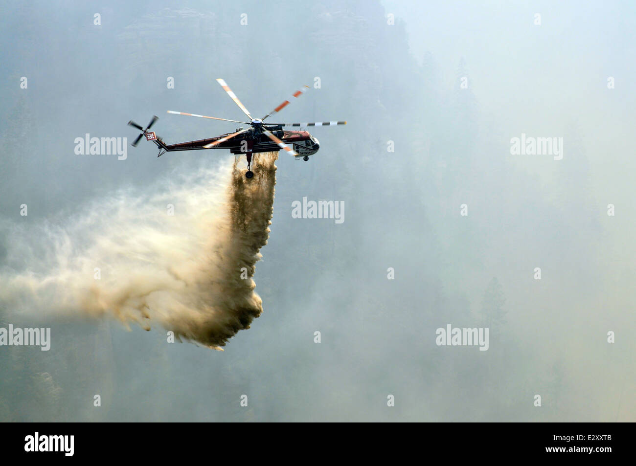 Aerial firefighting efforts during the Slide Fire in Oak Creek Canyon ...