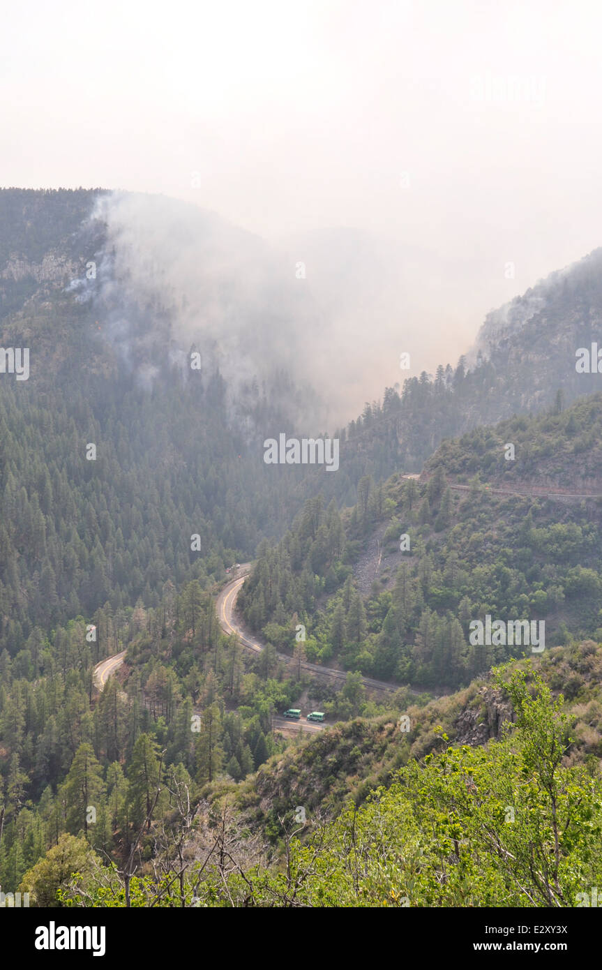 The Slide Fire, which impacted Oak Creek Canyon, Arizona, produced ...