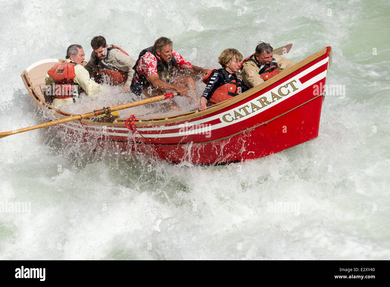 Running Lava Falls on the Colorado River in a dory, Grand Canyon ...
