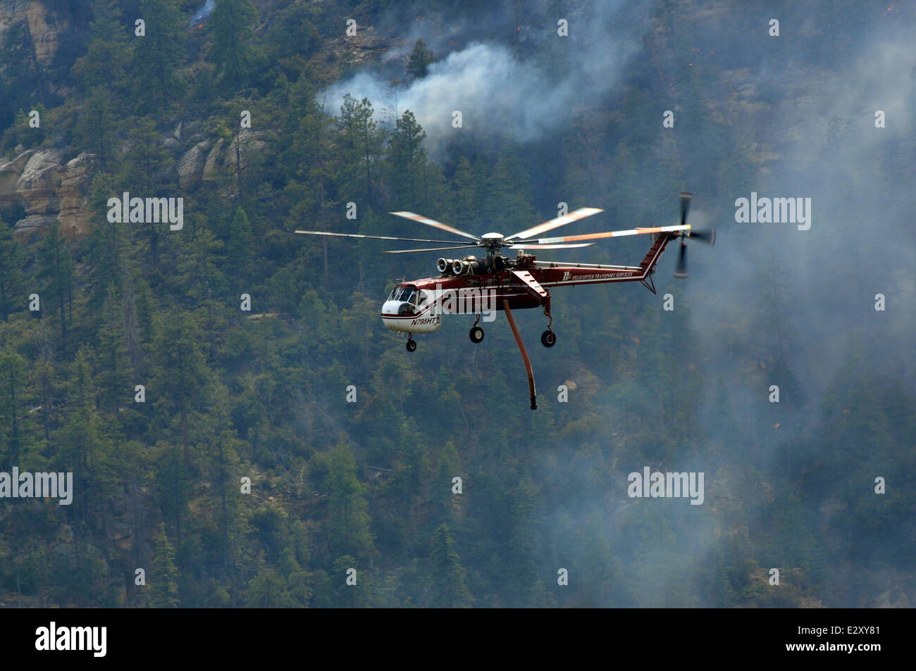 During the Slide Fire, helicopters were deployed to help manage the ...