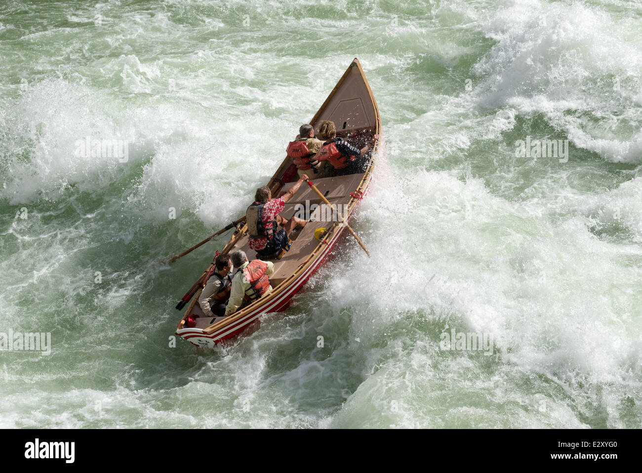 Running Lava Falls on the Colorado River in a dory, Grand Canyon ...