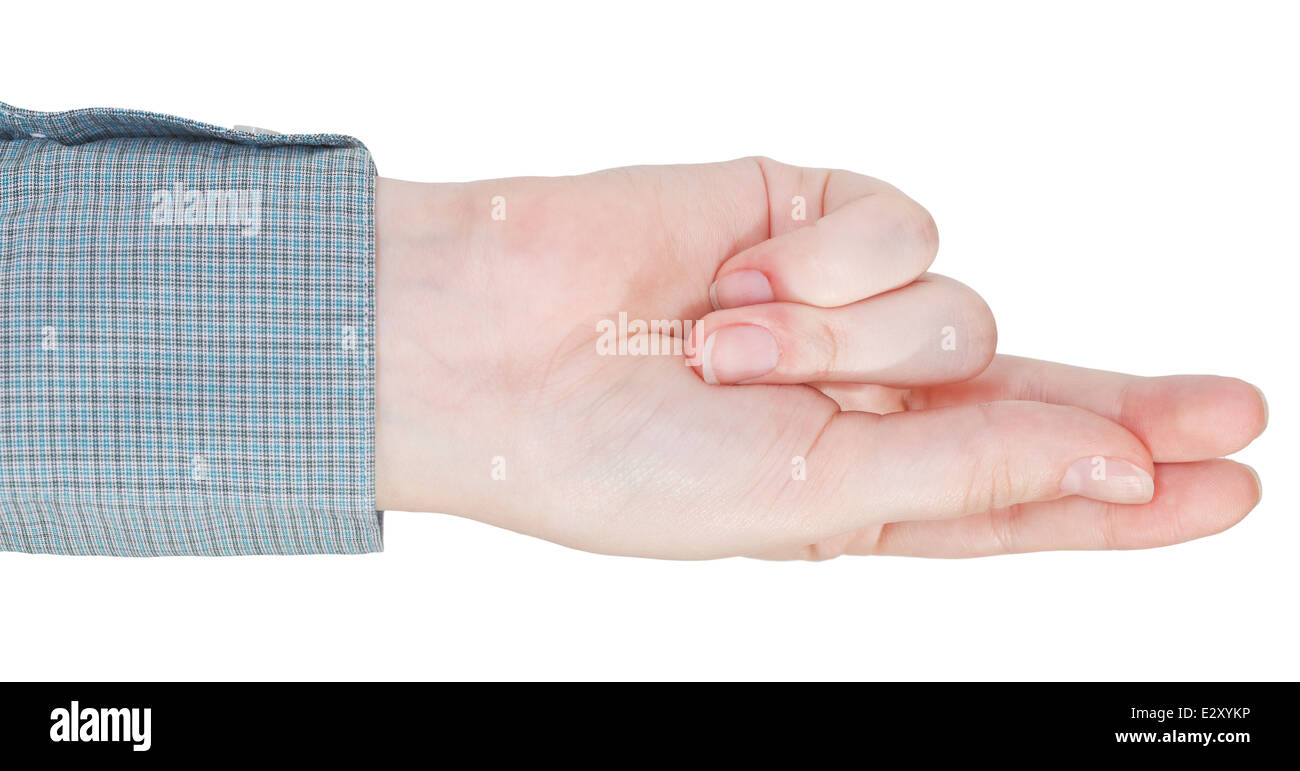 straight two-finger - hand gesture isolated on white background Stock ...