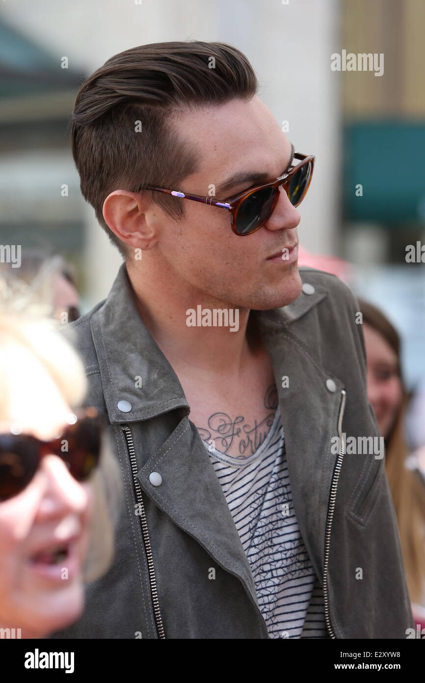 Ashley Tisdale seen at The Grove, where she is interviewed by Mario ...