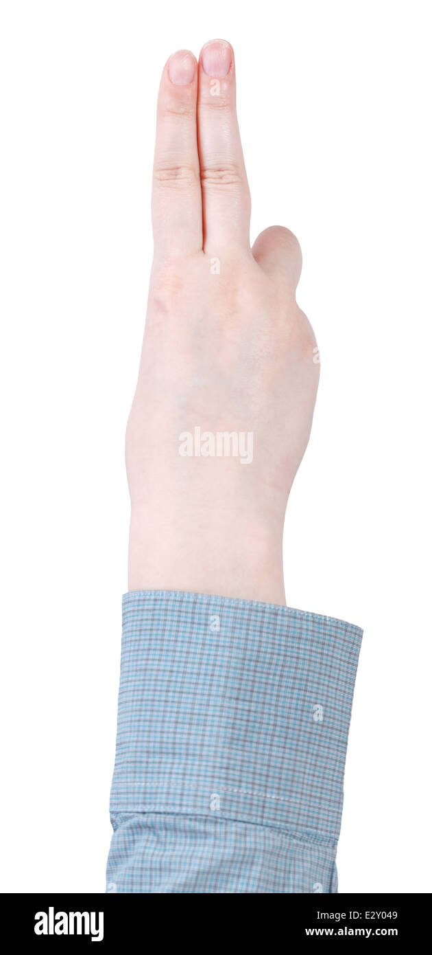 Two fingers salute hi-res stock photography and images - Alamy