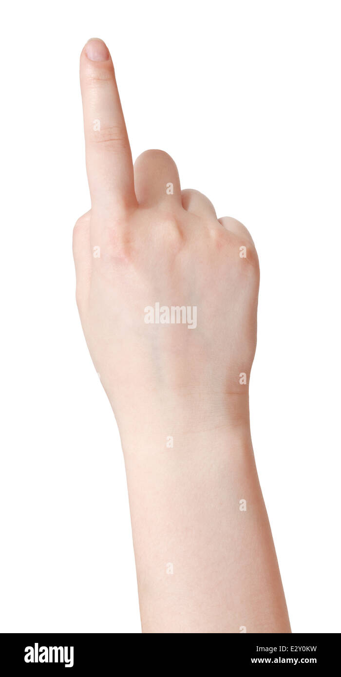 Forefinger presses hand gesture hi-res stock photography and images - Alamy