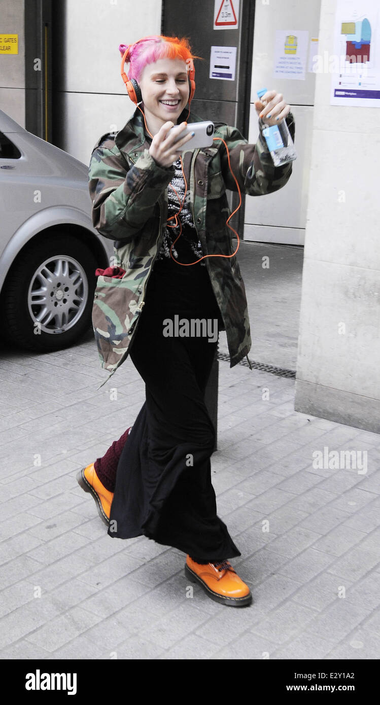 Celebrities arrive at the BBC Radio 1 studios Featuring: Hayley ...