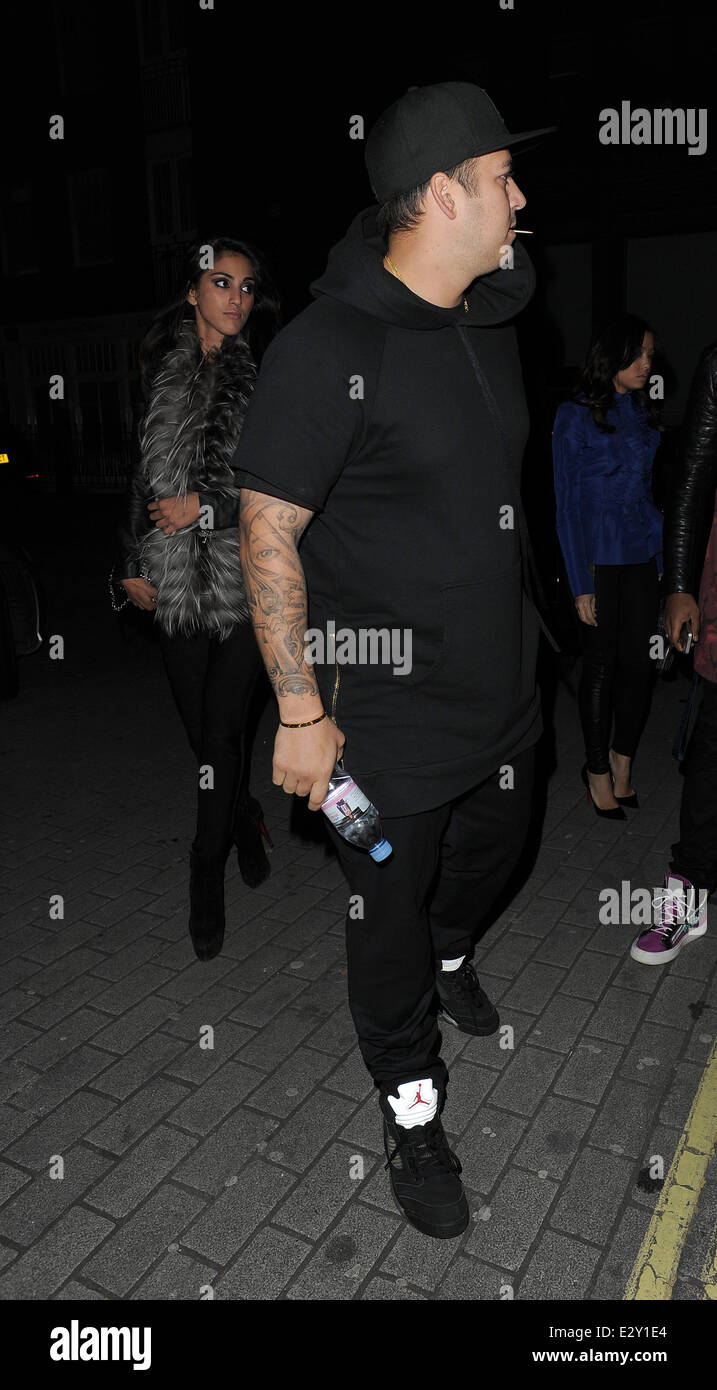 Rob Kardashian enjoys a night out with a female companion and some ...