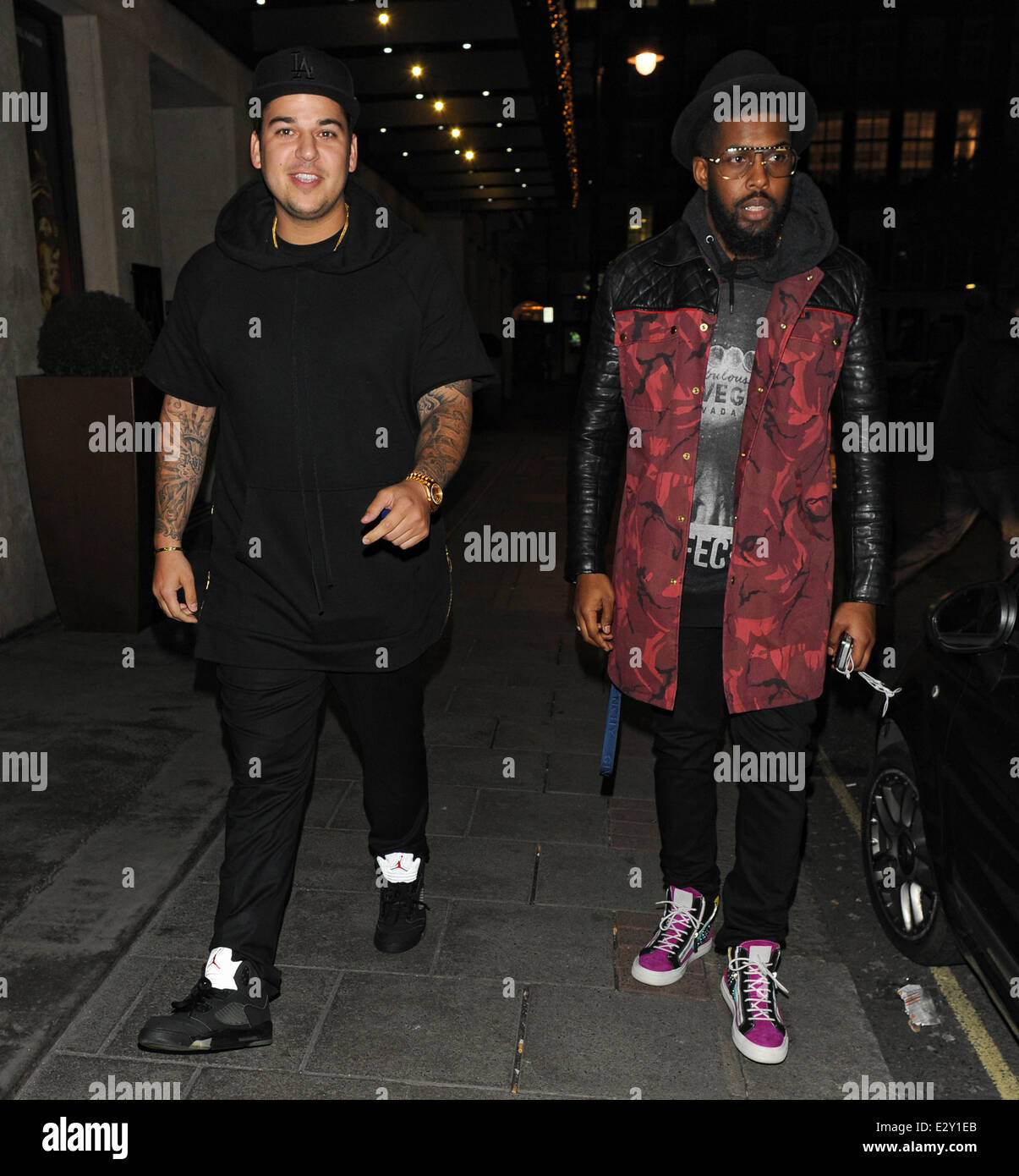 Rob Kardashian seen with his rumored girlfriend Naza Jafarian and a a ...