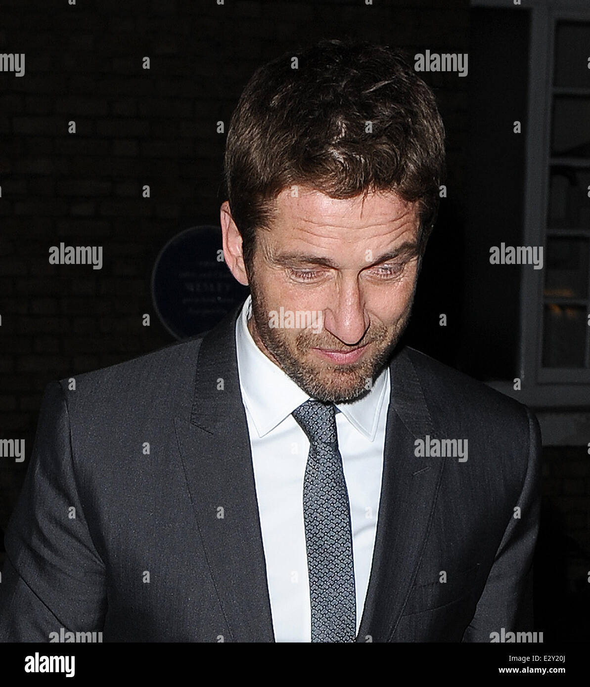 Gerard Butler leaving The Ivy restaurant Featuring: Gerard Butler Where ...