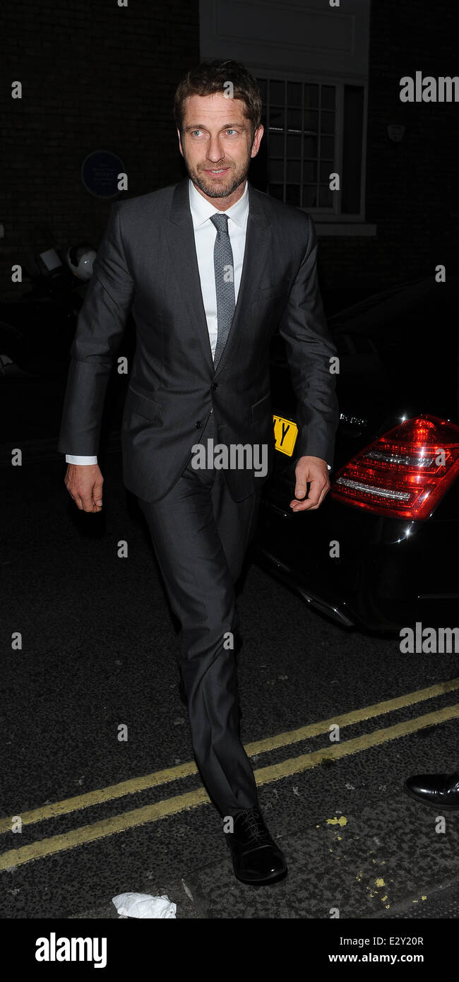 Gerard Butler leaving The Ivy restaurant Featuring: Gerard Butler Where ...
