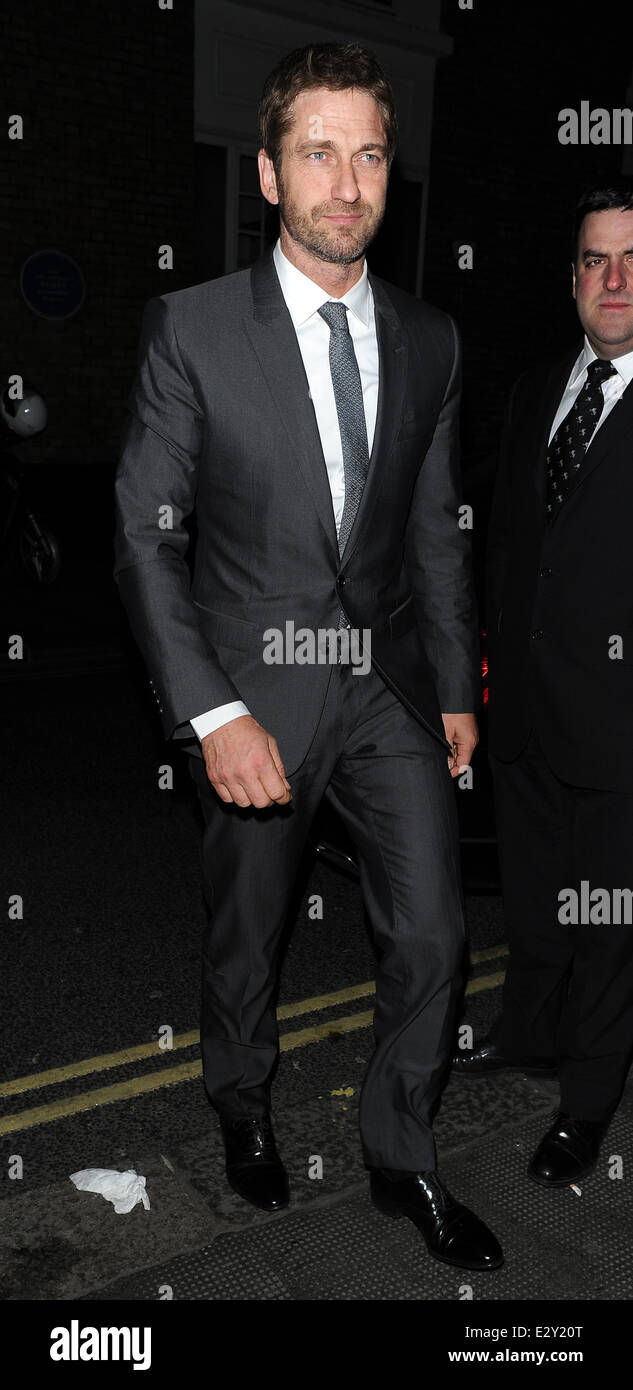 Gerard Butler leaving The Ivy restaurant Featuring: Gerard Butler Where ...