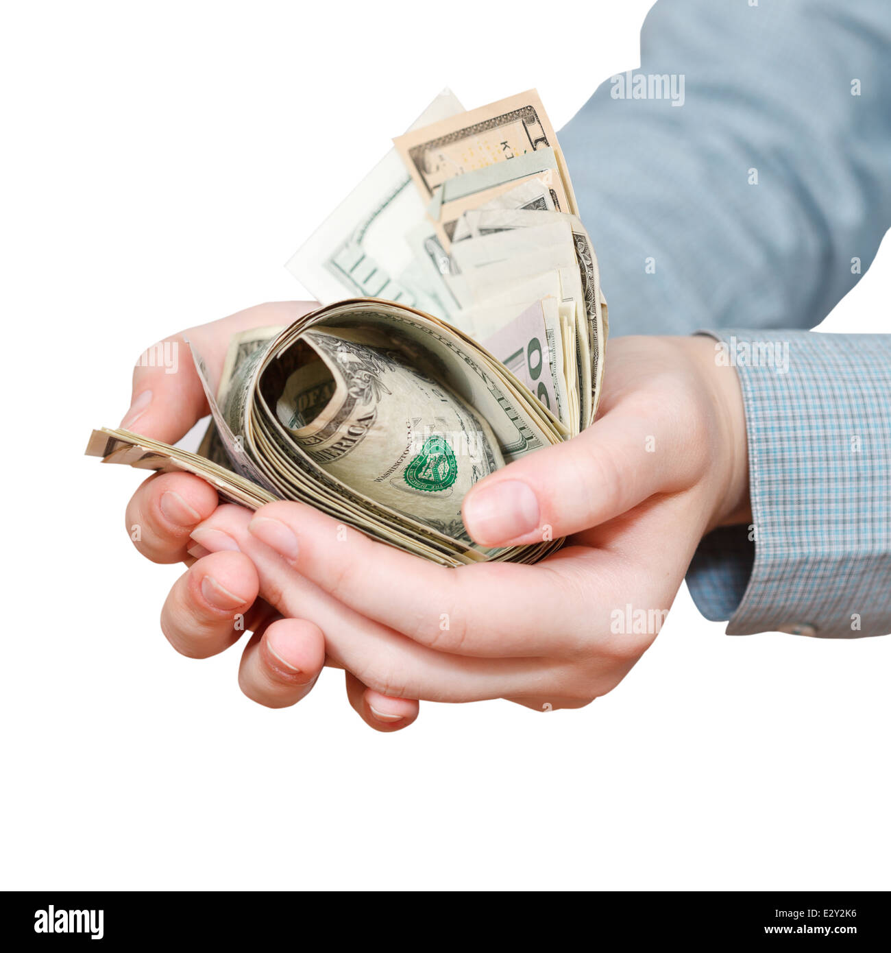 Handful cash hi-res stock photography and images - Alamy