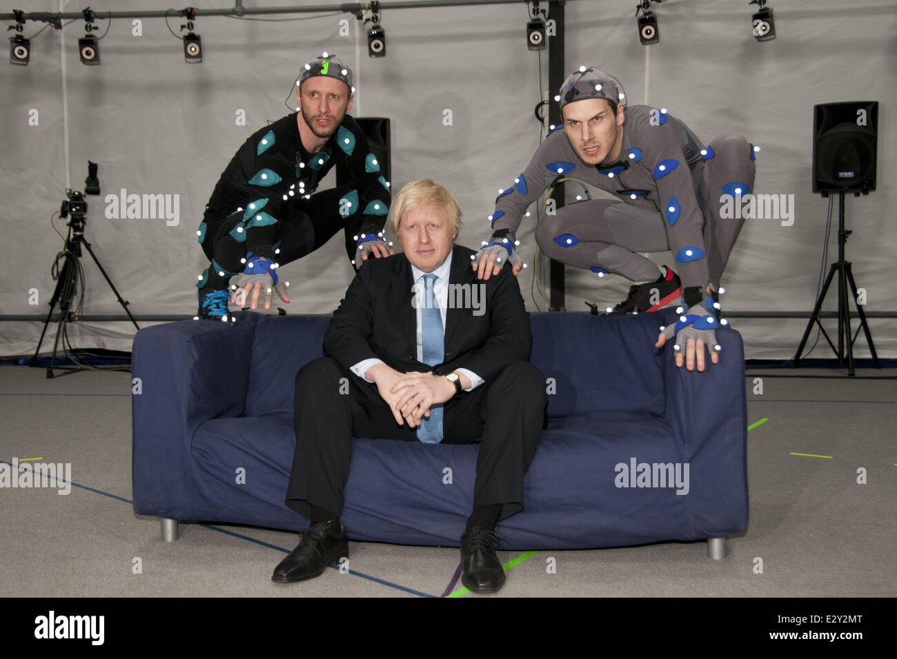 Mayor of London Boris Johnson films a short animation at Ealing Studios ...