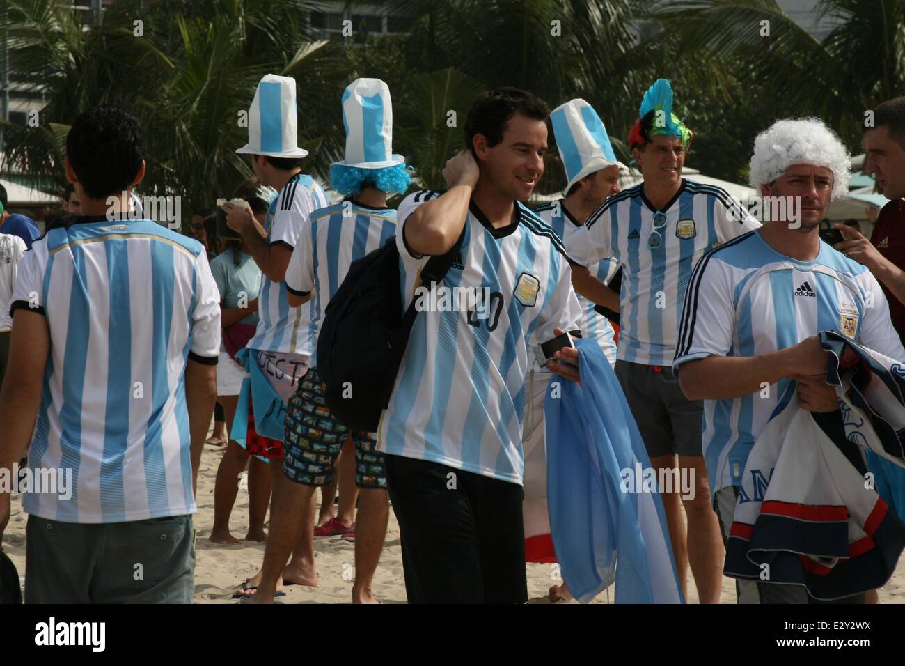 Rio De Janeiro Brazil 21st June 2014 2014 Fifa World Cup Brazil Argentinian Fans At 
