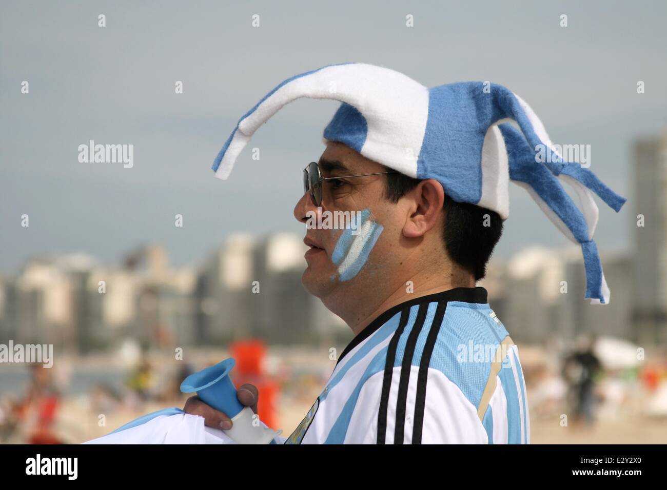 Rio De Janeiro Brazil 21st June 2014 2014 Fifa World Cup Brazil Argentinian Fan At