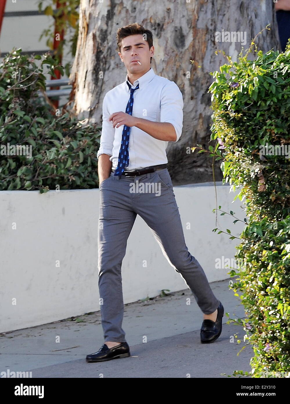 Actors on the set of 'Townies' filming on location in Los Angeles ...