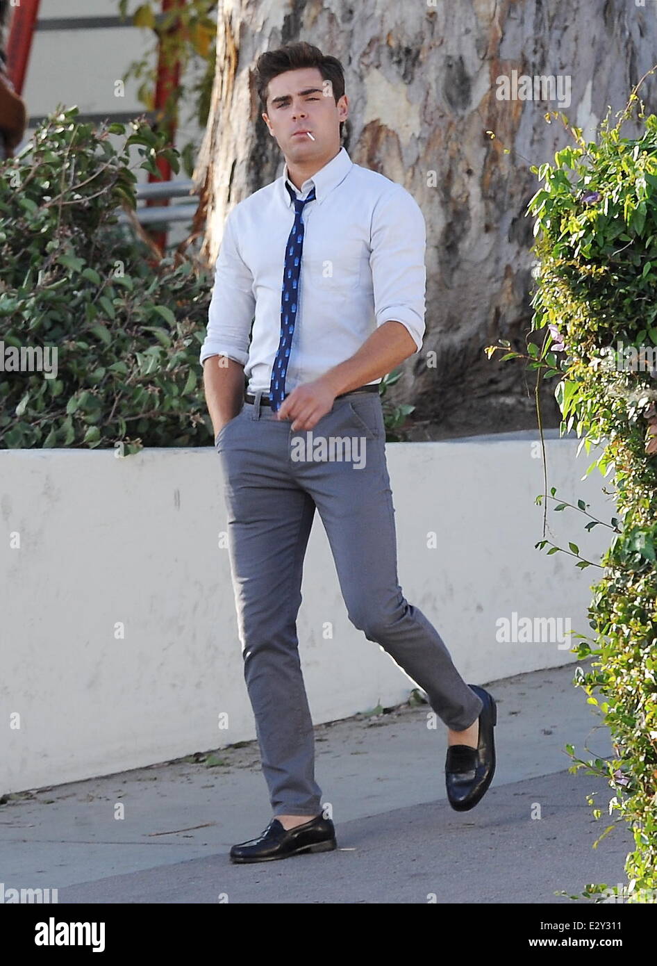 Actors on the set of 'Townies' filming on location in Los Angeles ...