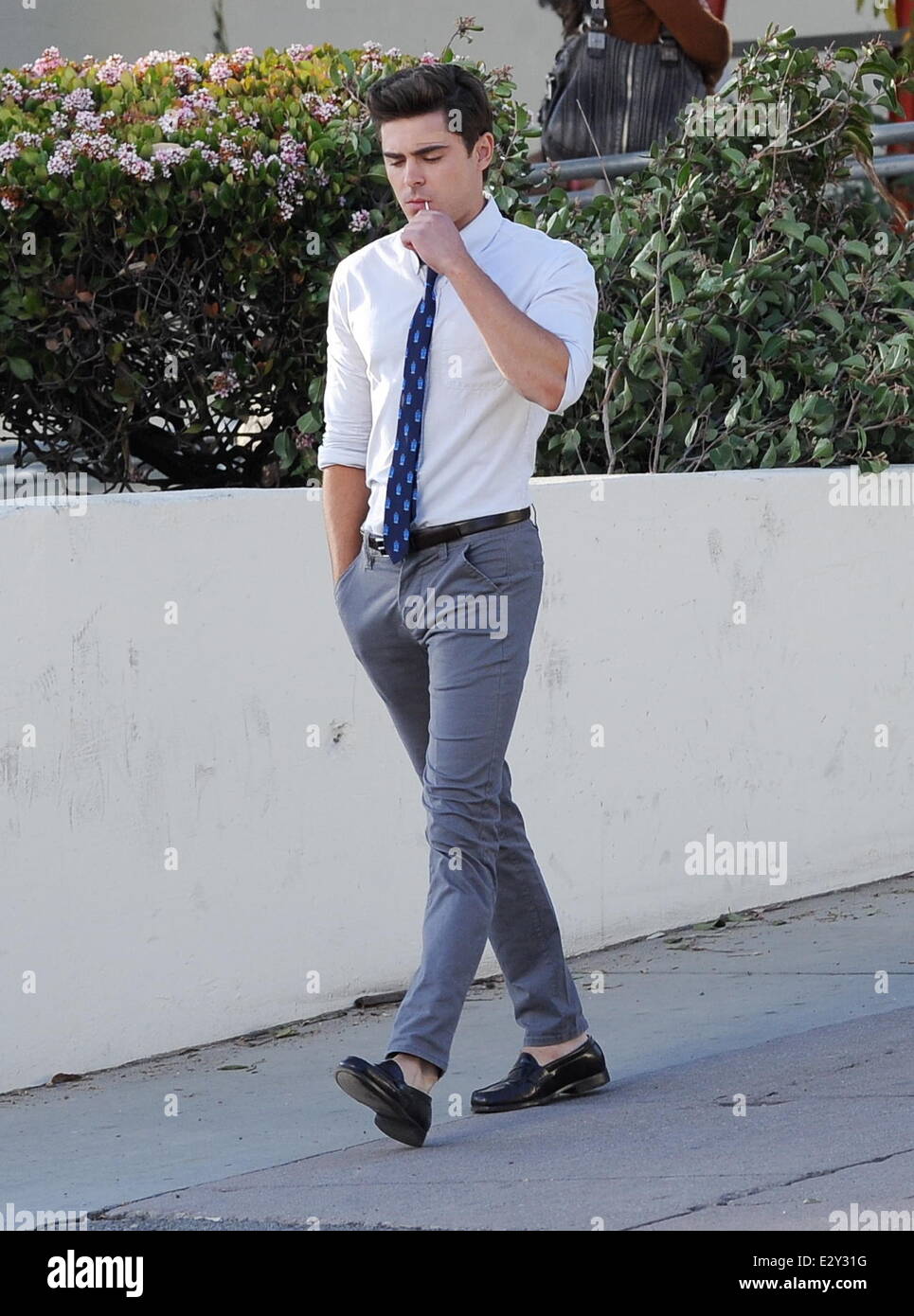 Actors on the set of 'Townies' filming on location in Los Angeles ...