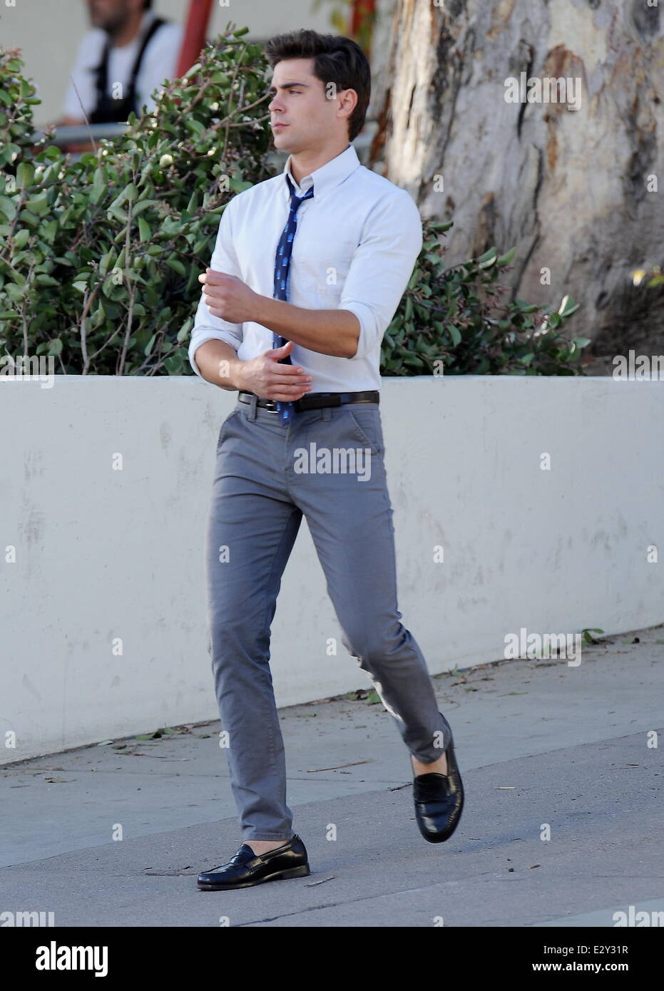 Actors on the set of 'Townies' filming on location in Los Angeles ...