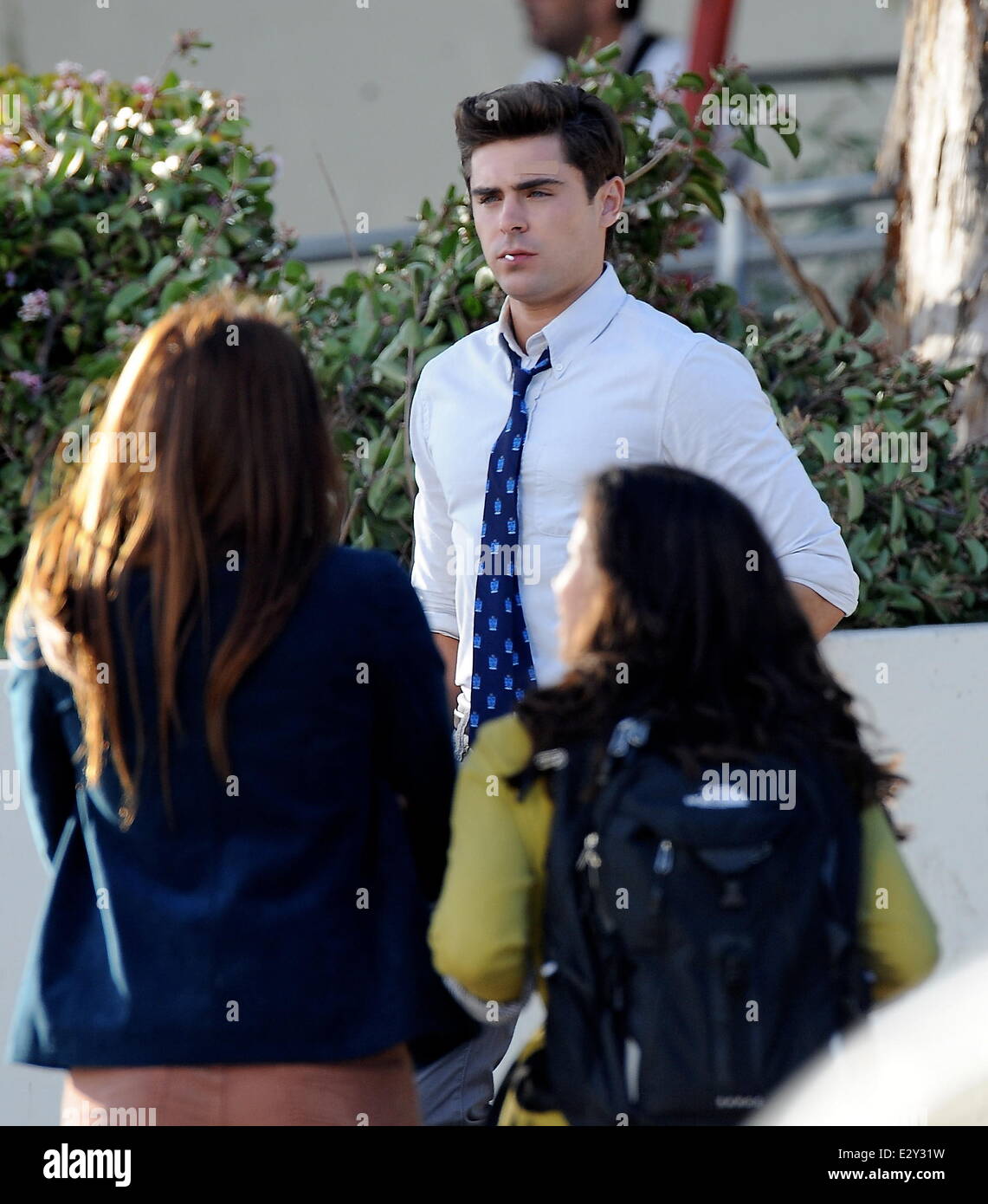 Actors on the set of 'Townies' filming on location in Los Angeles ...