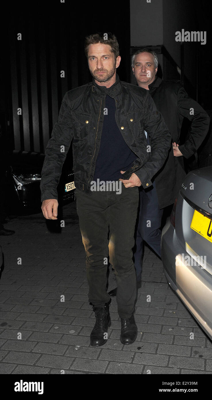 Gerard Butler enjoys a night out at Le Baron club in Mayfair with ...