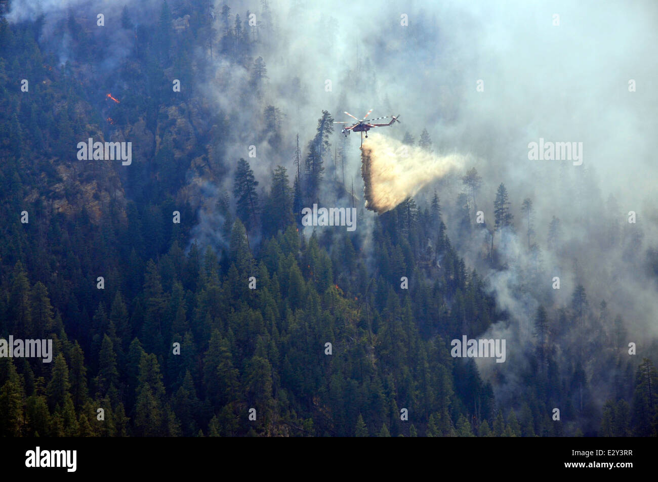 The Slide Fire in Oak Creek Canyon was managed with helicopter drops ...